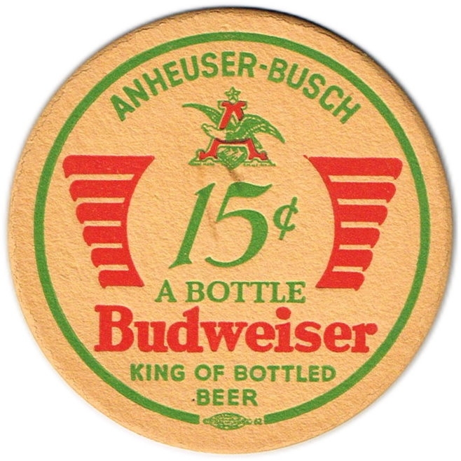 Item #8436 1939 Budweiser Beer Coaster AB-1258