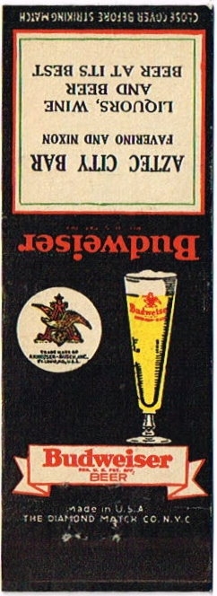 Item #24733 1952 Budweiser Beer Matchcover MO-AB-14-ACB