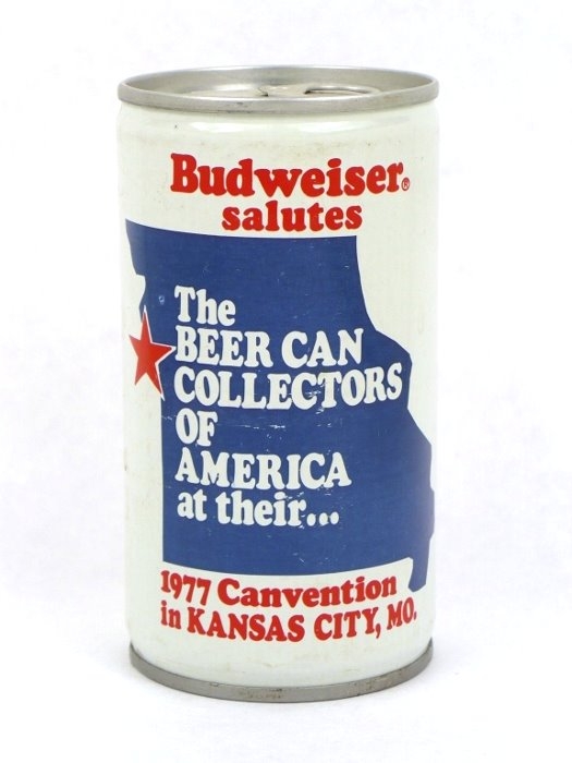 Item #5067 1977 Budweiser Lager Beer Tab Top Can T208-33