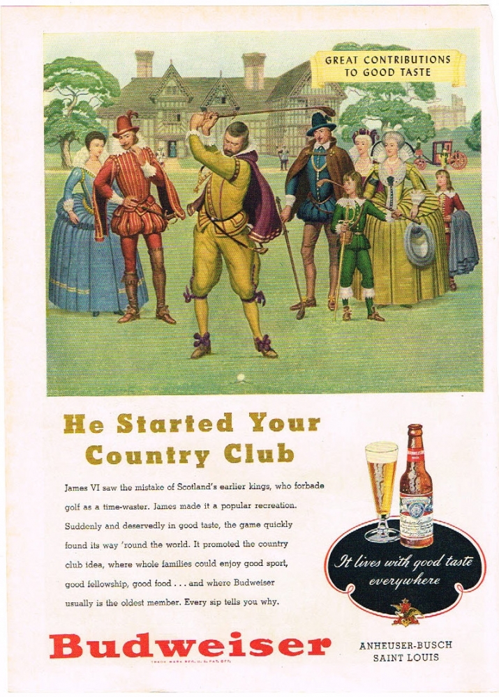 Item #87014 1947 Budweiser Lager Beer Paper Ad