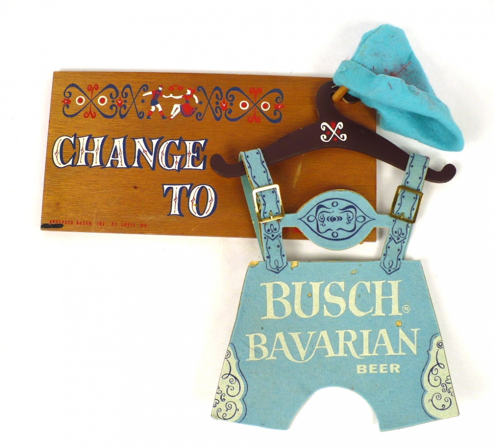 Item #78632 1955 Busch Bavarian Beer Mixed Media Sign