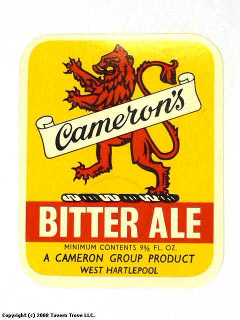 Item #39543 1964 Cameron's Bitter Ale Label