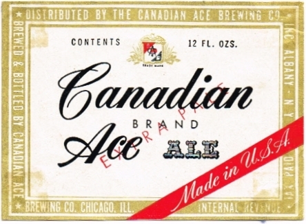 Item #75391 1948 Canadian Ace Ale Label IL20-04