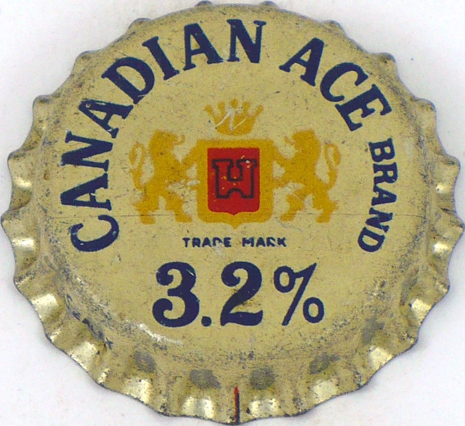 Item #2410 1950 Canadian Ace Beer Bottle Cap