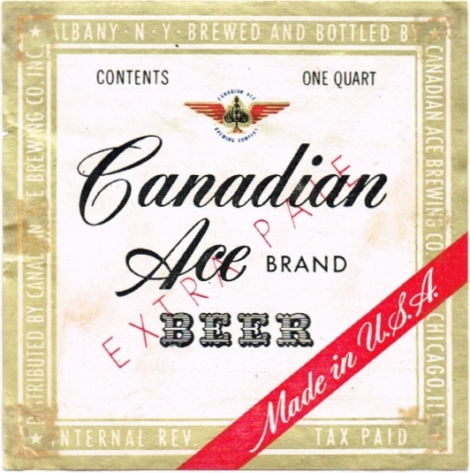 Item #75384 1948 Canadian Ace Beer Label IL20-17V