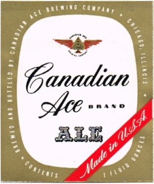 Item #75389 1964 Canadian Ace Brand Beer Label