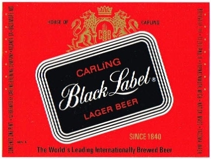 Item #66148 1971 Carling Black Label Lager Beer Label