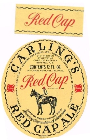 Item #65359 1946 Carling's Red Cap Ale Label OH36-24V