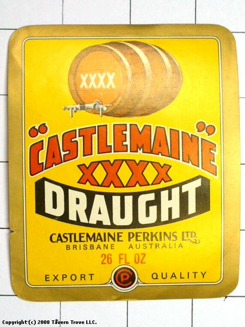 Item #34598 1964 Castlemaine XXXX Draught Label