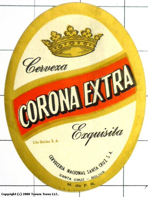 Item #34867 1948 Cerveza Corona Extra Label