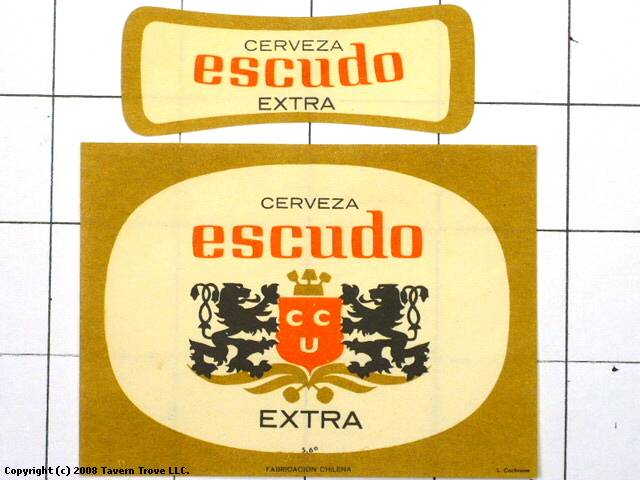 Item #34691 1954 Cerveza Escudo Extra Label