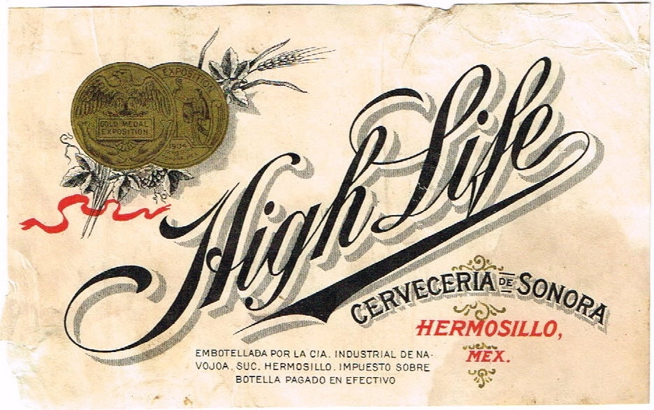 Item #86755 1914 Cerveza High Life Label