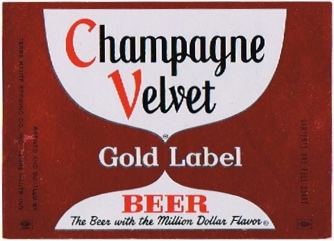 Item #31886 1956 Champagne Velvet Beer Label