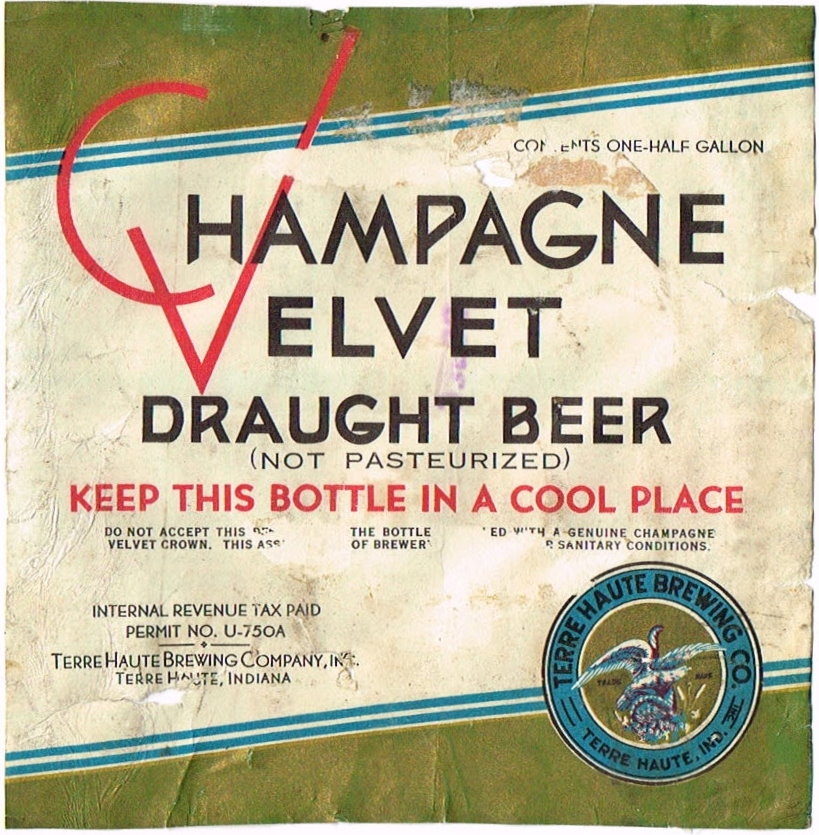 Item #84239 1933 Champagne Velvet Beer Label CS33-20