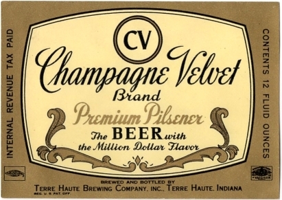 Item #72091 1949 Champagne Velvet Beer Label CS34-23