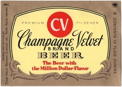 Item #72097 1953 Champagne Velvet Beer Label