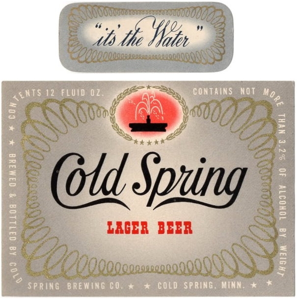 Item #75813 1950 Cold Spring Lager Beer Label
