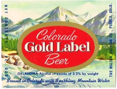 Item #31511 1965 Colorado Gold Label Beer Label