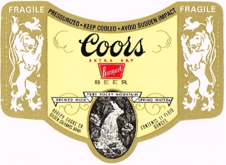 Item #31509 1965 Coors Banquet Beer Label