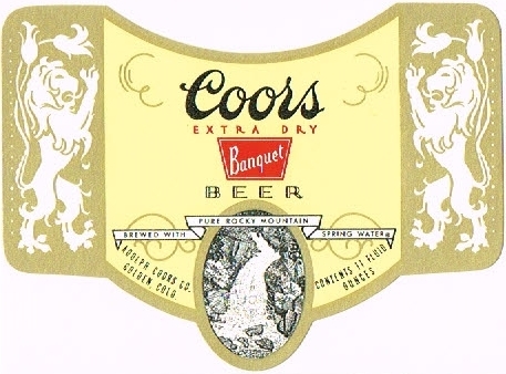 Item #31510 1966 Coors Banquet Beer Label