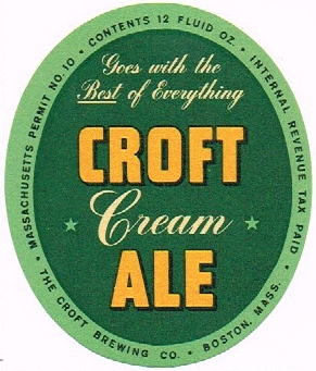 Item #20068 1947 Croft Cream Ale Label ES49-15