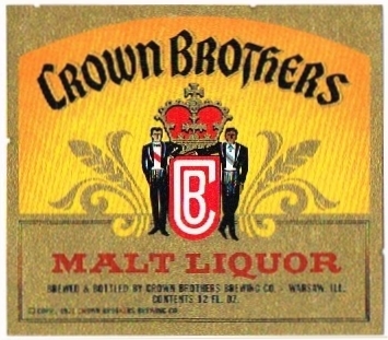 Item #67064 1970 Crown Brothers Malt Liquor Label