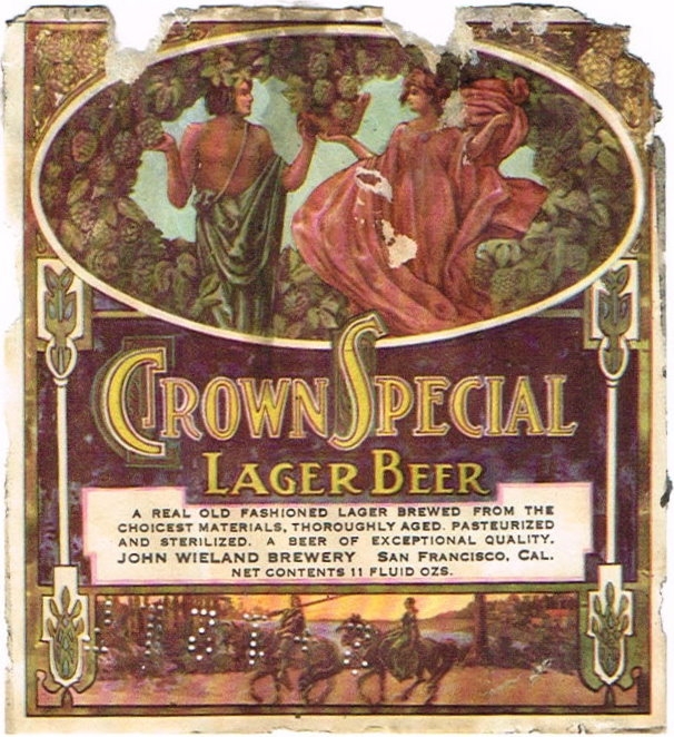 Item #87311 1910 Crown Special Lager Beer Label