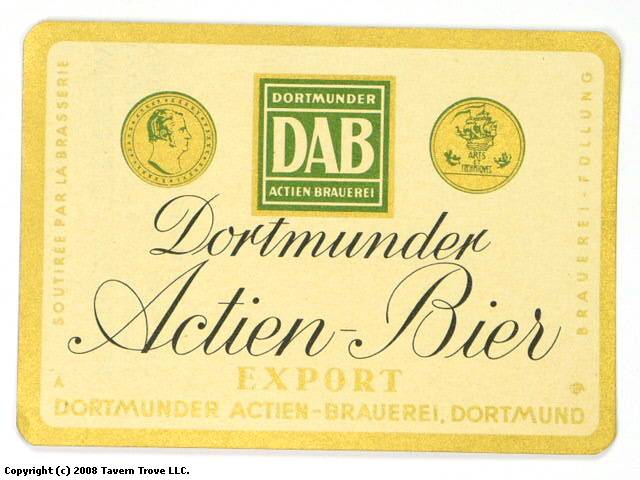 Item #46947 1958 DAB Export Label
