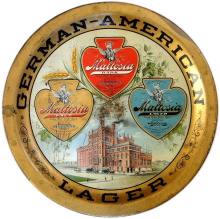 Item #3251 1900 Dark/Pale/Lager Beer Serving Tray
