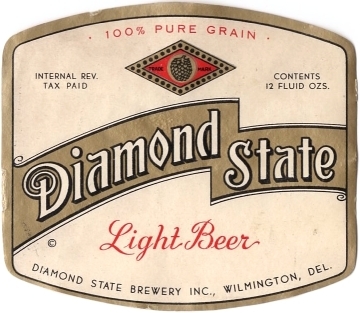 Item #20064 1948 Diamond State Light Beer Label ES21-10