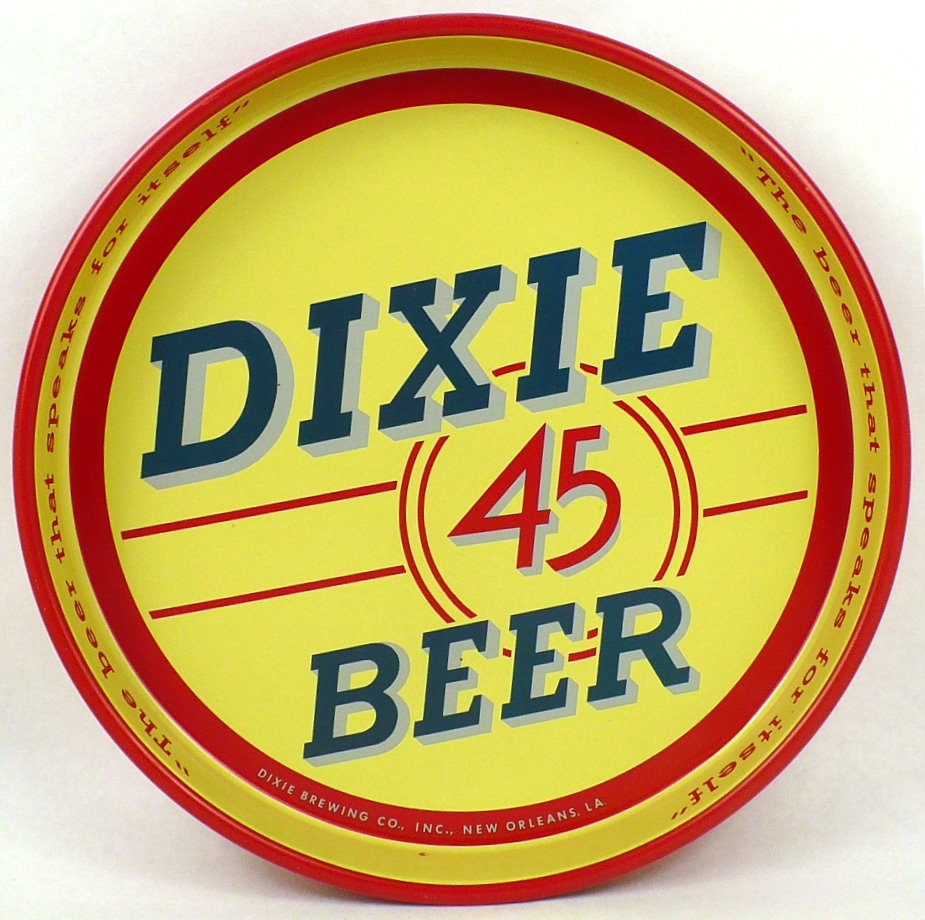 Item #86940 1940 Dixie 45 Beer Serving Tray