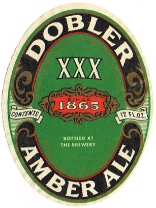 Item #19083 1943 Dobler Amber Ale Label NY7-21
