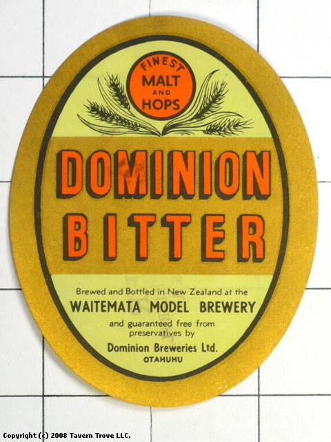 Item #36016 1957 Dominion Bitter Label
