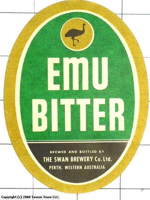 Item #34582 1960 Emu Bitter Label