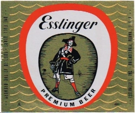 Item #70152 1960 Esslinger Premium Beer Label