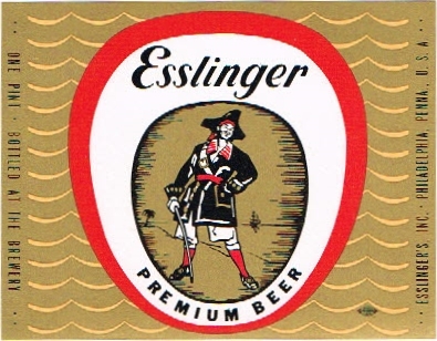 Item #70154 1962 Esslinger Premium Beer Label