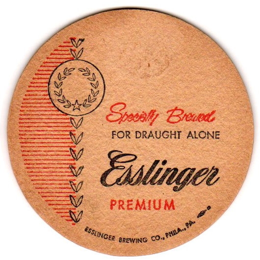 Item #29192 1962 Esslinger Premium Beer Coaster PA-ESS-10