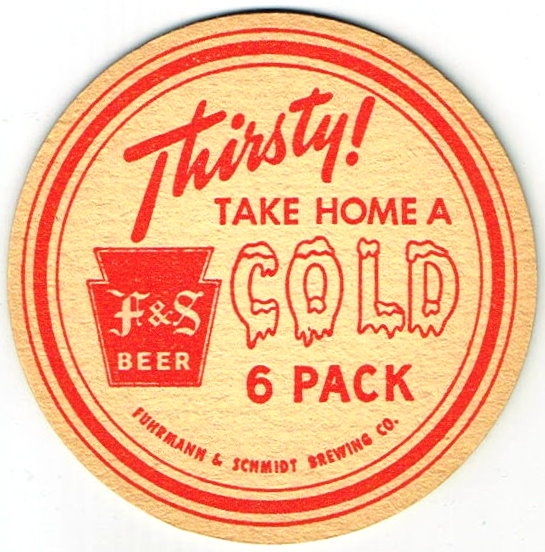 Item #61688 1955 F&S Beer Coaster PA-FUR-15
