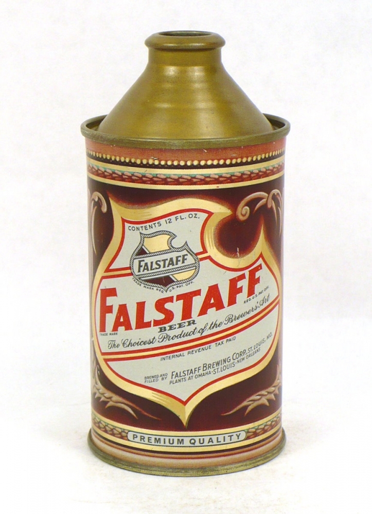 Item #81141 1948 Falstaff Beer Cone Top Can 161-28