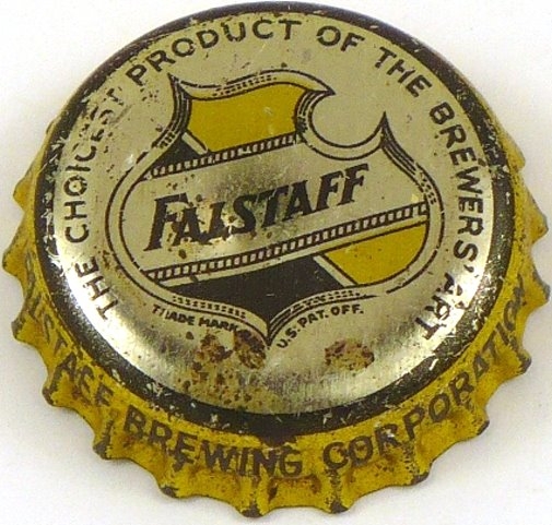 Item #89976 1946 Falstaff Beer (metallic gold & silver) Bottle Cap