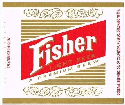 Item #66043 1968 Fisher Light Beer Label