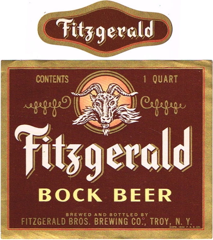 Item #88965 1950 Fitzgerald Bock Beer Label