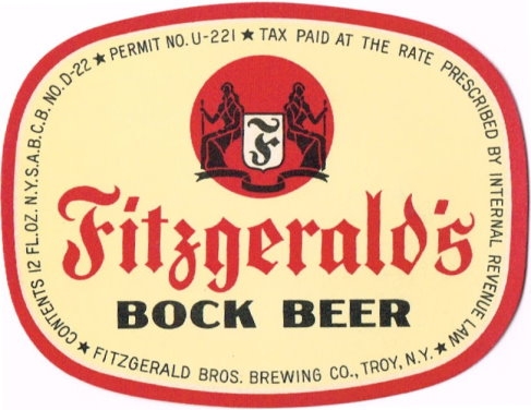 Item #75138 1936 Fitzgerald's Burgomaster Beer Label NY113-16