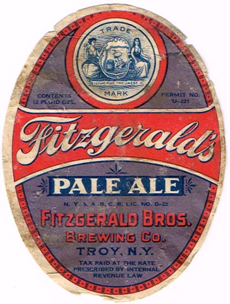 Item #79638 1933 Fitzgerald's Pale Ale Label NY113-