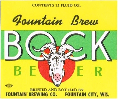 Item #29917 1958 Fountain Brew Bock Beer Label
