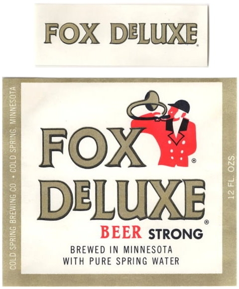 Item #38929 1968 Fox DeLuxe Beer Label