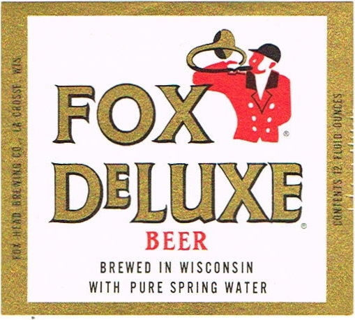 Item #30207 1972 Fox DeLuxe Beer Label WI215