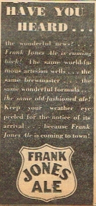 Item #80486 1937 Frank Jones Ale Paper Ad