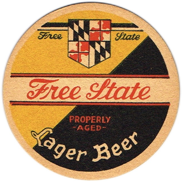 Item #2108 1945 Free State Lager Coaster MD-FRES-4