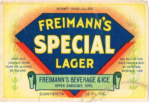 Item #73504 1933 Freimann's Special Lager Beer Label OH90-18